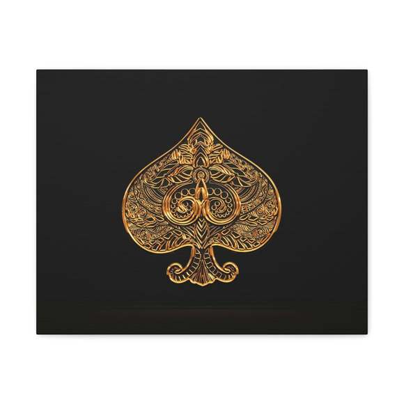 Express Your Love Gifts | Art | 3d Gold Spades Playing Card Canvas Wall ...